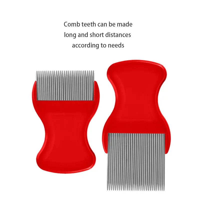 Nit Plastic Hair Lice Combs Metal Comb Stainless Steel Head Lice ...