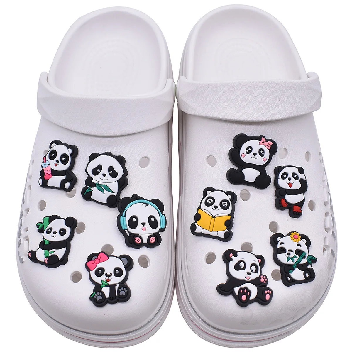 Wholesale Chinese National Treasure Panda Cartoon Clog Charms