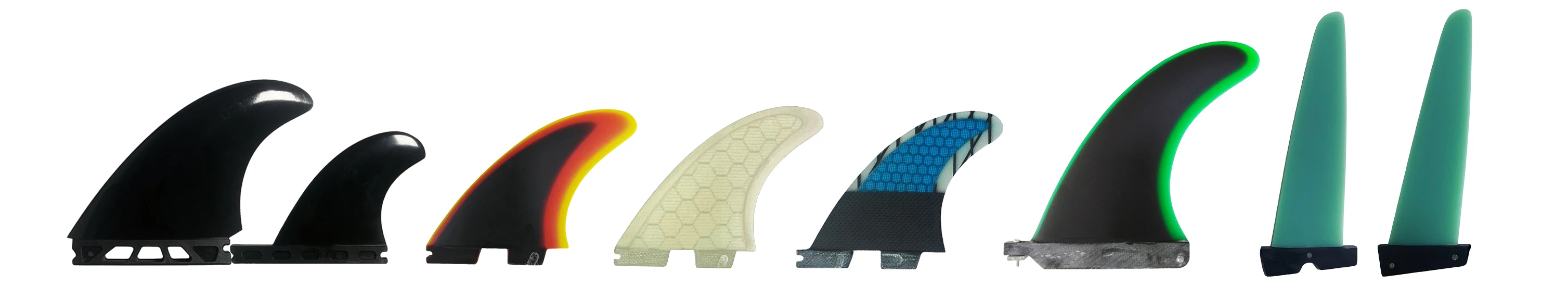 Big Honeycomb Hexa Core Surfboard Fins - AM2 Size Double Tab II