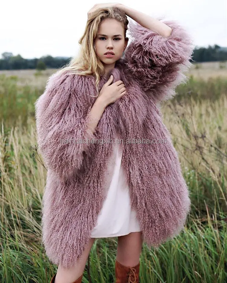Wholesale Winter Tibet Fur Jacket - Real Mongolian Fur Coat Women