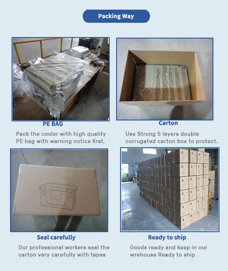 Good Quality Large Plastic Insulated Fish Transport Ice Cooler Box for ...