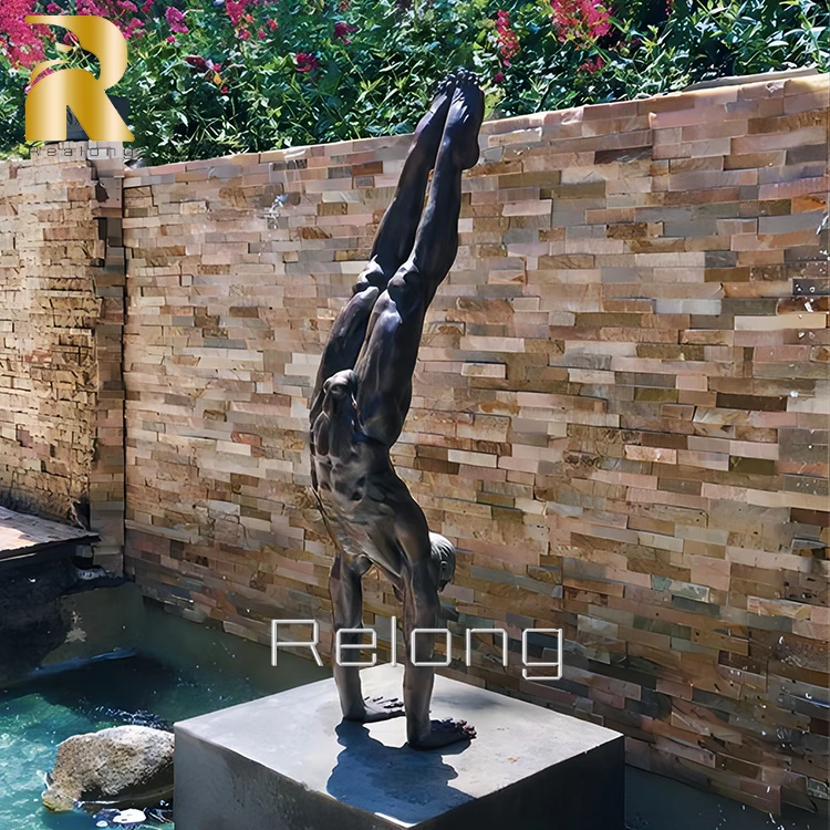 Modern Abstract Art Sculpture Swimming Pool Decor Bronze Diving Man ...