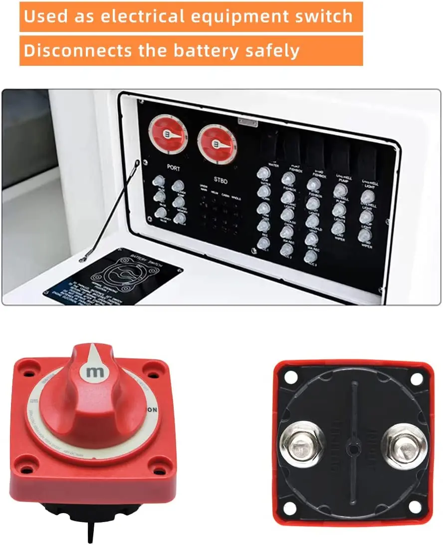 Battery Selector Switch 4 Way Boat Battery Selector Switch Plastic ...