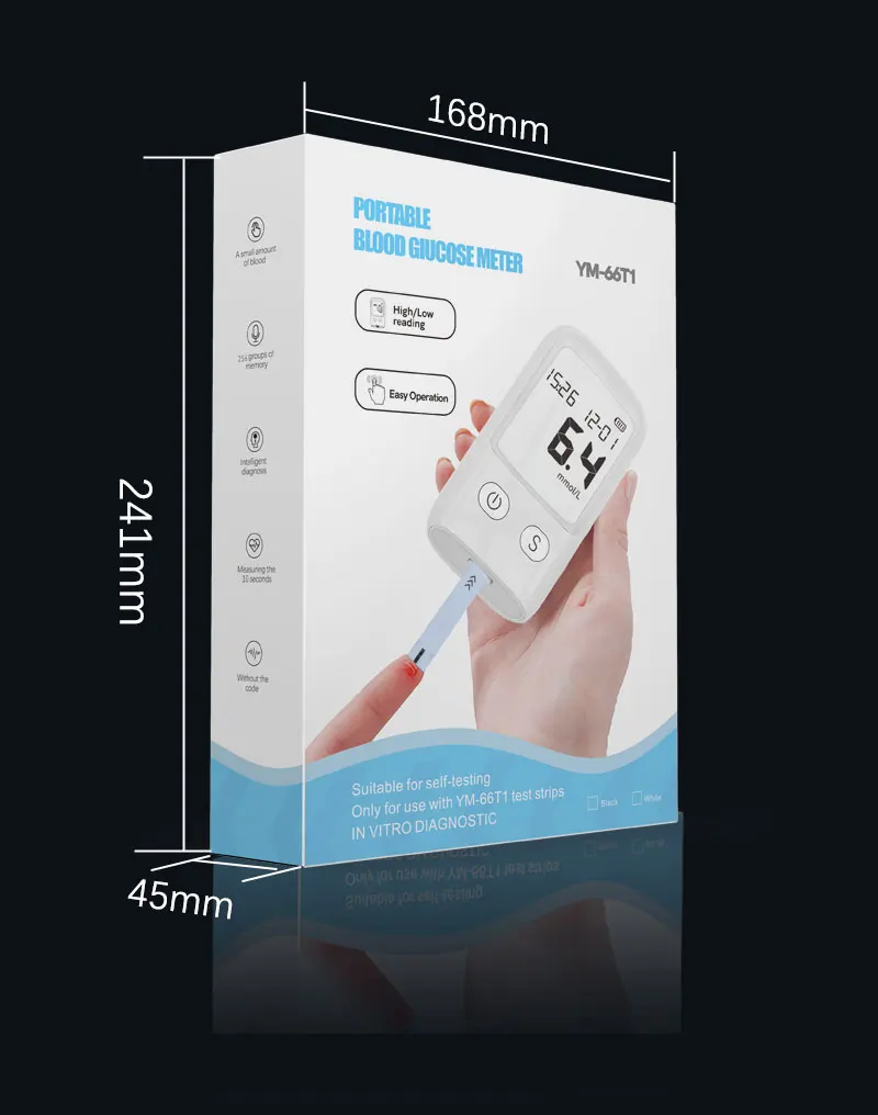 Blood Glucose Meter Blood Sugar Machine Diabetes Test 50 Test Strips In ...