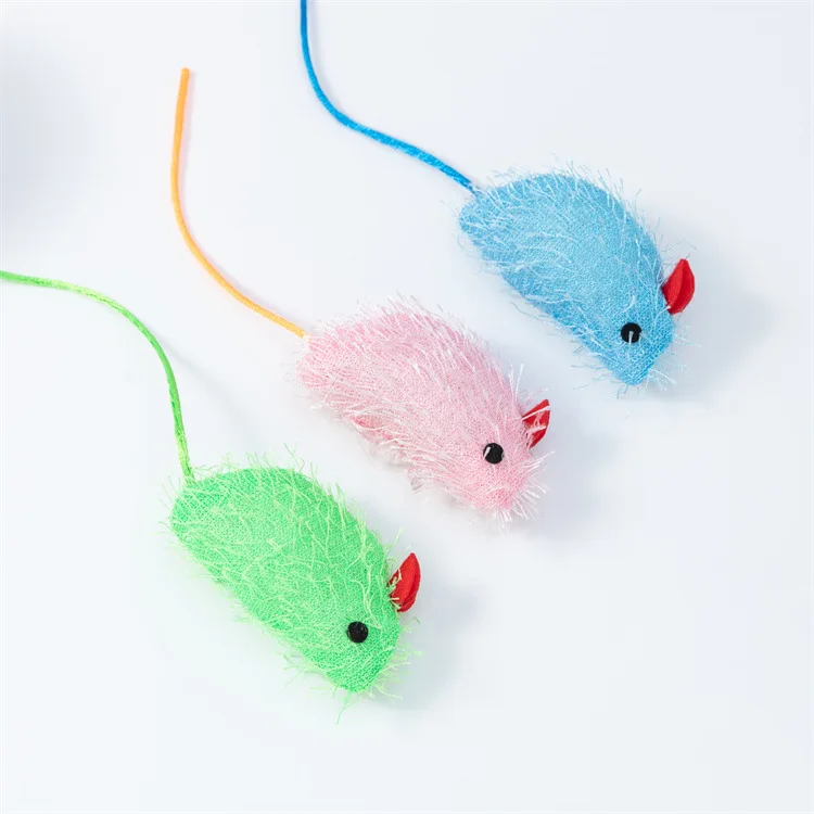 Ybgai Candy Color Pet Toys Plush Mice Interact Chew Cat Mouse Toy - Buy ...