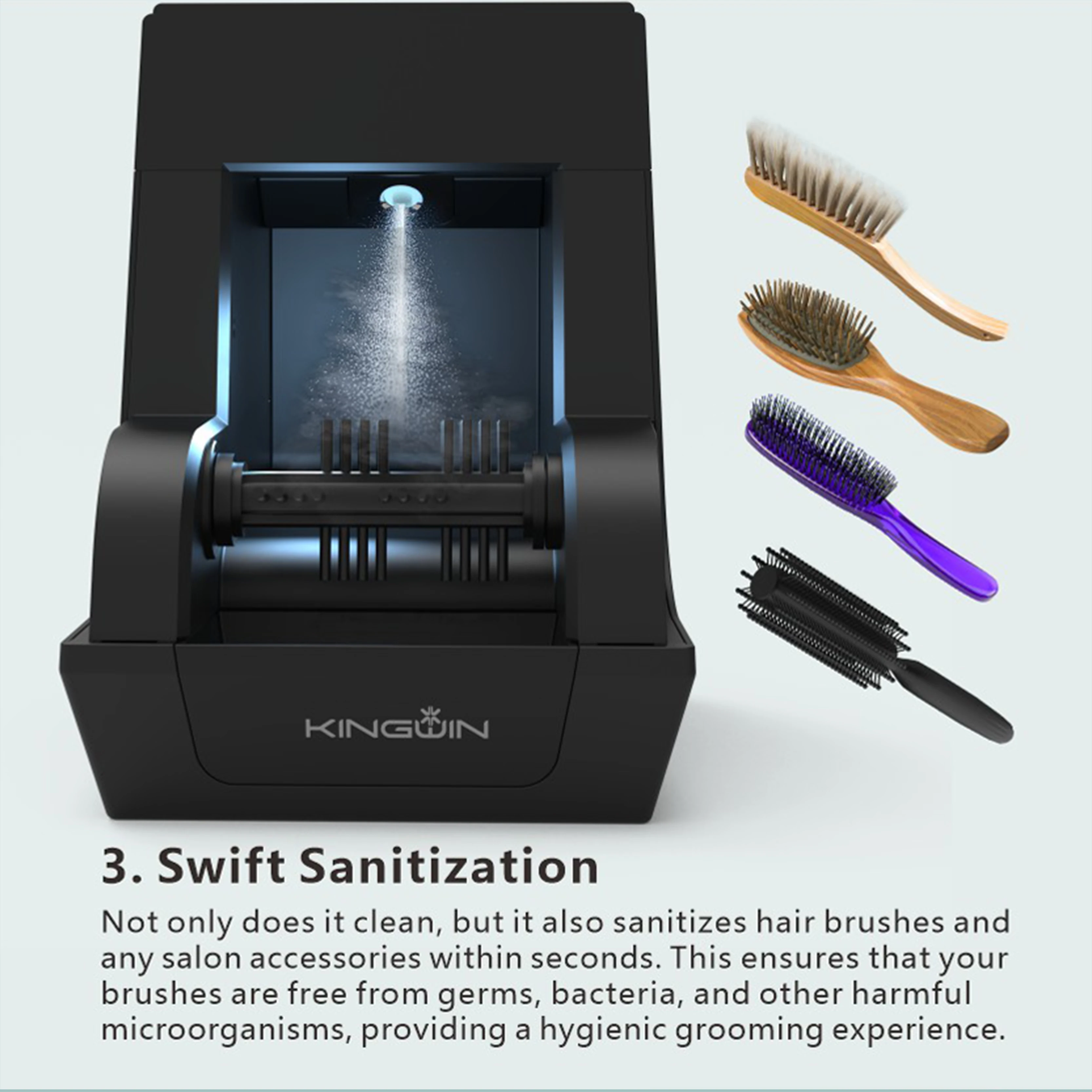 Professional Salon Automatic Hair Brush Cleaner & Sanitizer