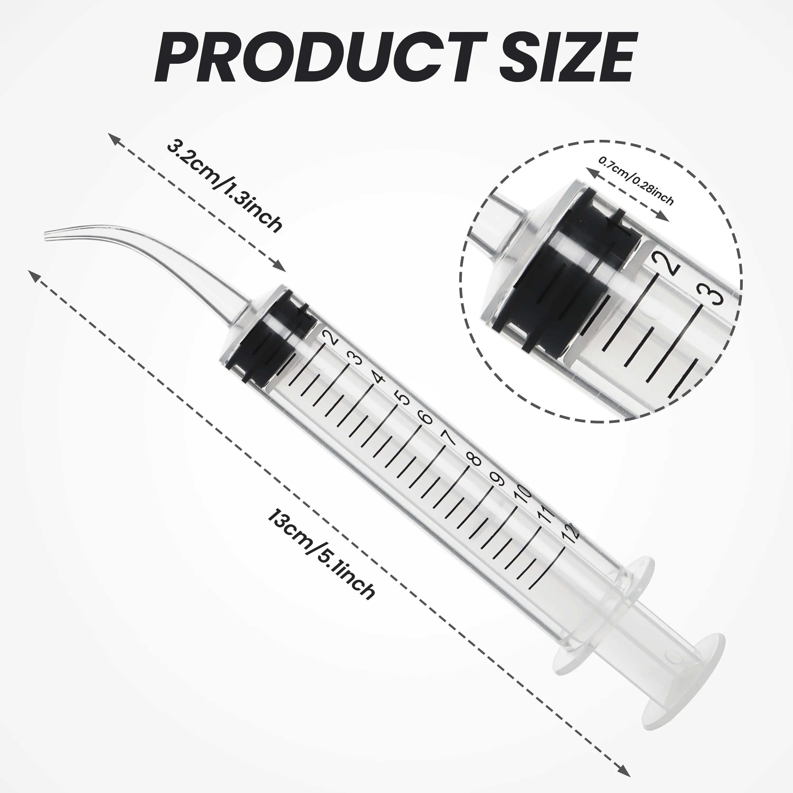 WEGO Curved Tip Syringe - 12cc Dental Irrigation Solutions