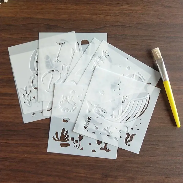 Eco-friendly Plastic Drawing Stencils for Kids - Animal Set