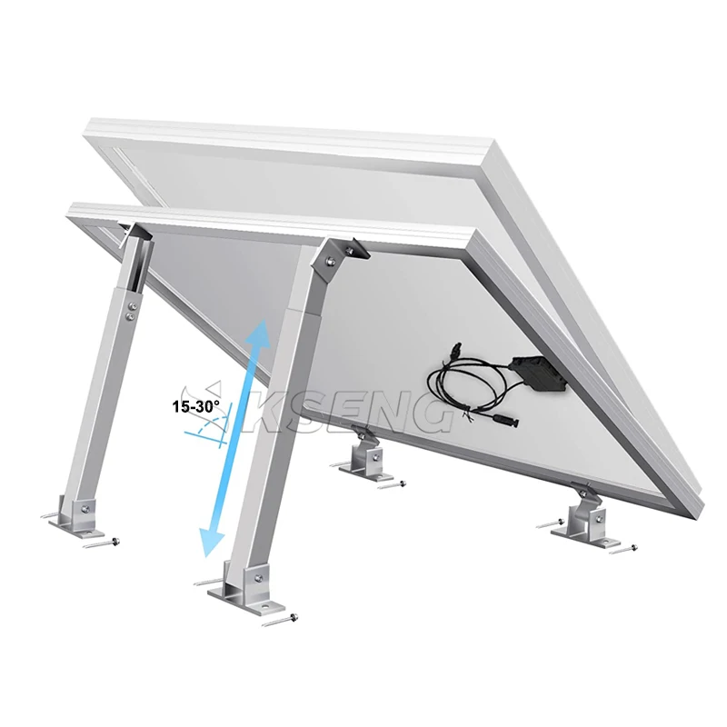 Wholesaler Aluminium PV Racking Tilt Adjustable Front Rear Leg Photovoltaic Mount Flat Roof ...