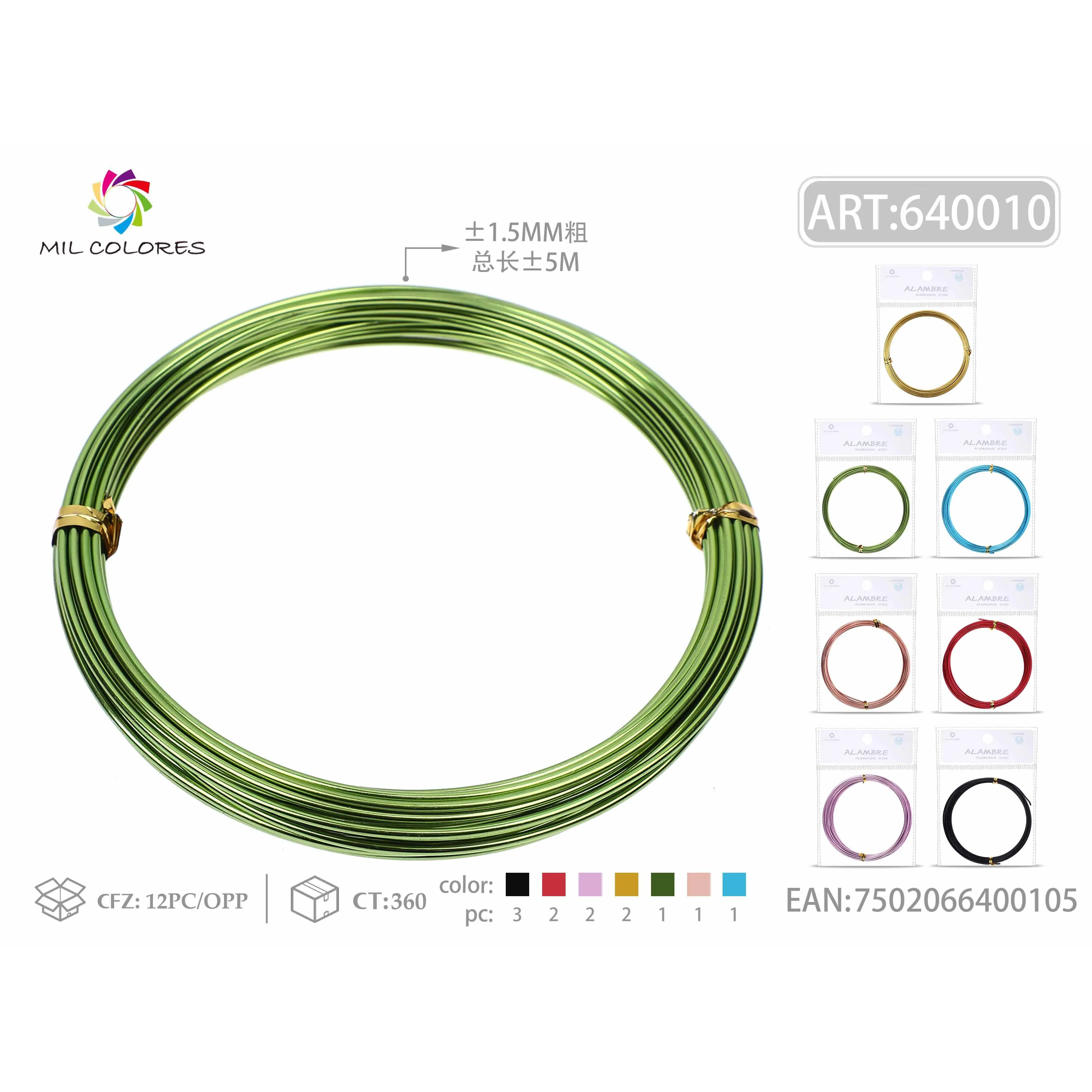 1.5# 5M Aluminum Wire in Various Colors for Crafting Projects| Alibaba.com