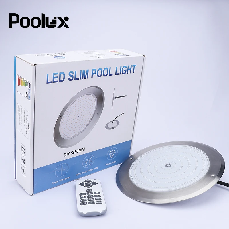 Poolux 2024 New Ip68 Ac12v 18watt Outdoor Waterproof Rgb Remote Wall Mount Led Swimming ...