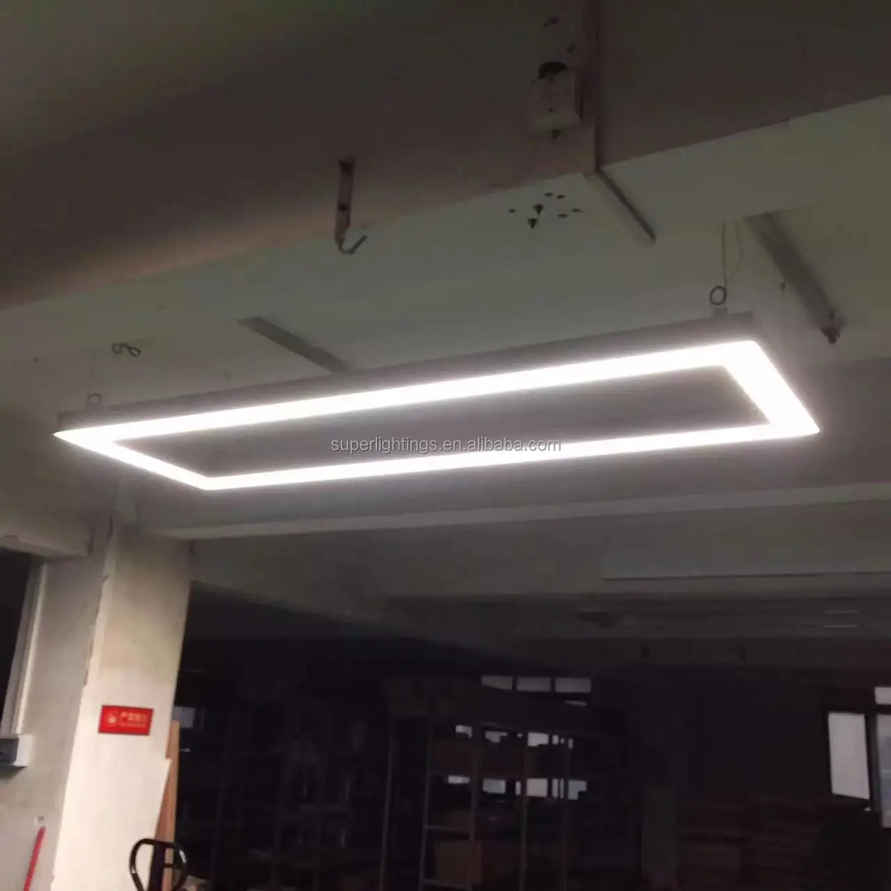 Supermarket Office Factory Aluminum Profile Led Pendant Linear Light ...