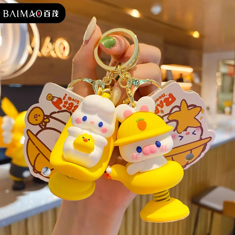 2023 PVC Cartoon Lili and Lala Pendant Keychain 3D Cute Cartoon ...