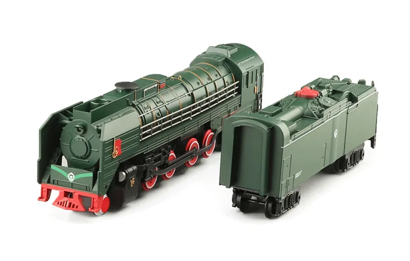1:87 Retro Metal Steam Train Model Train Toy Pull Back With Lights And ...