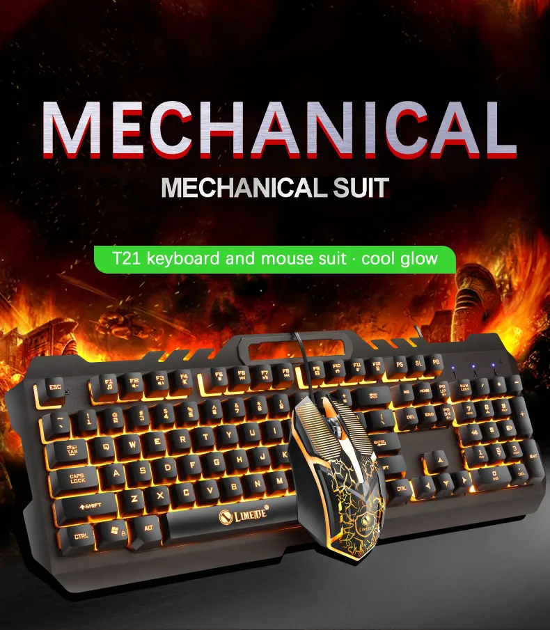 Gaming Keyboard and Mouse Combo - Ergonomic & Waterproof