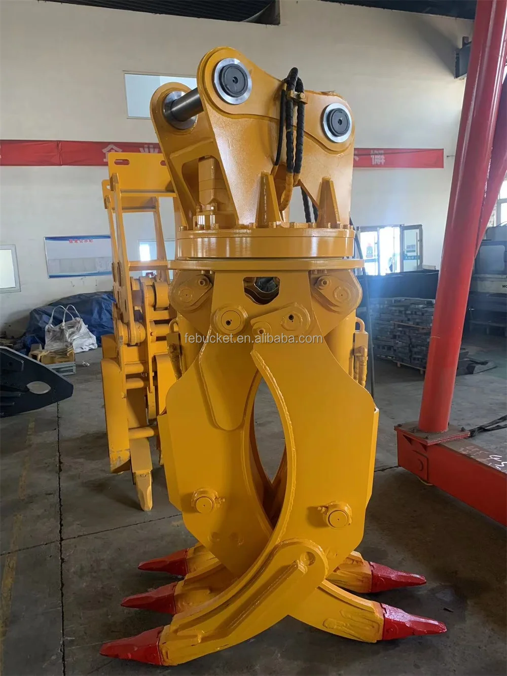 Excavator Hydraulic Rotary Wood Gripper 360 Unlimited Rotate Grab Log ...