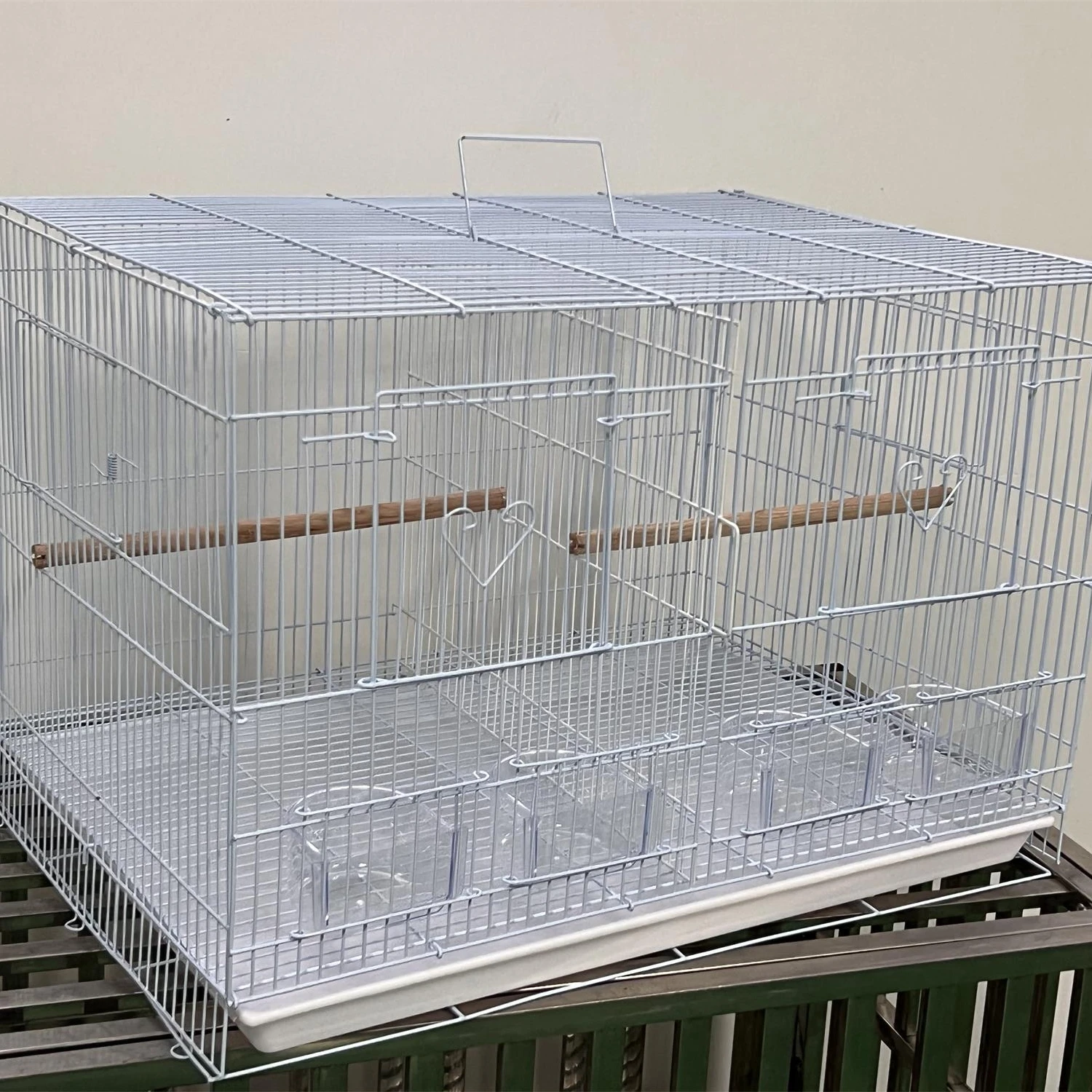 Bird Cage Breeding Cage Separable Double Spaced Square Metal Bird Large ...