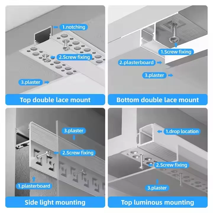 Anodized Aluminum LED Ceiling Light Strip for Indoor Decoration OEM
