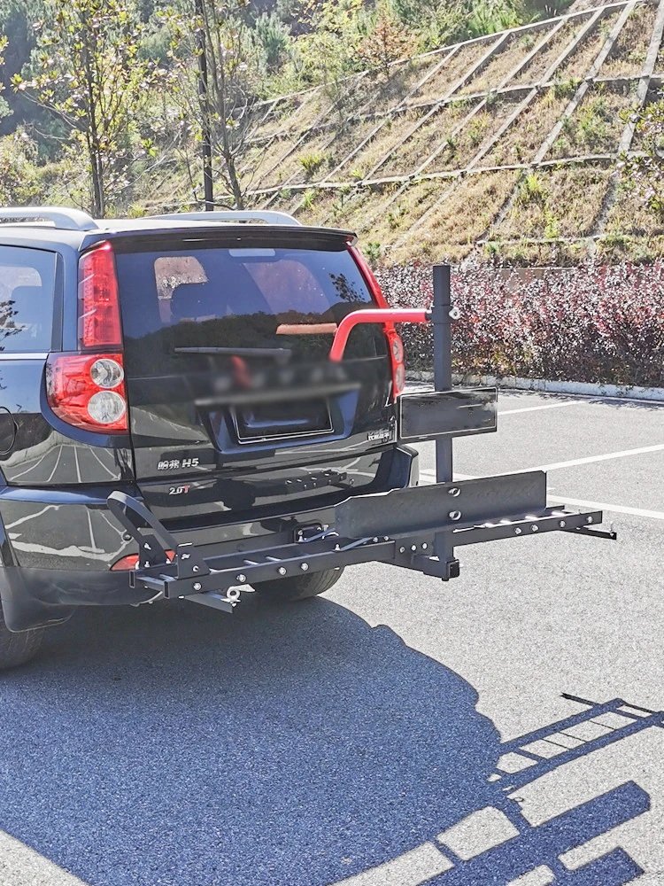Hitch Mount Bike Rack Carrier Three Wheel Motorcycle Motorbike Carrier ...