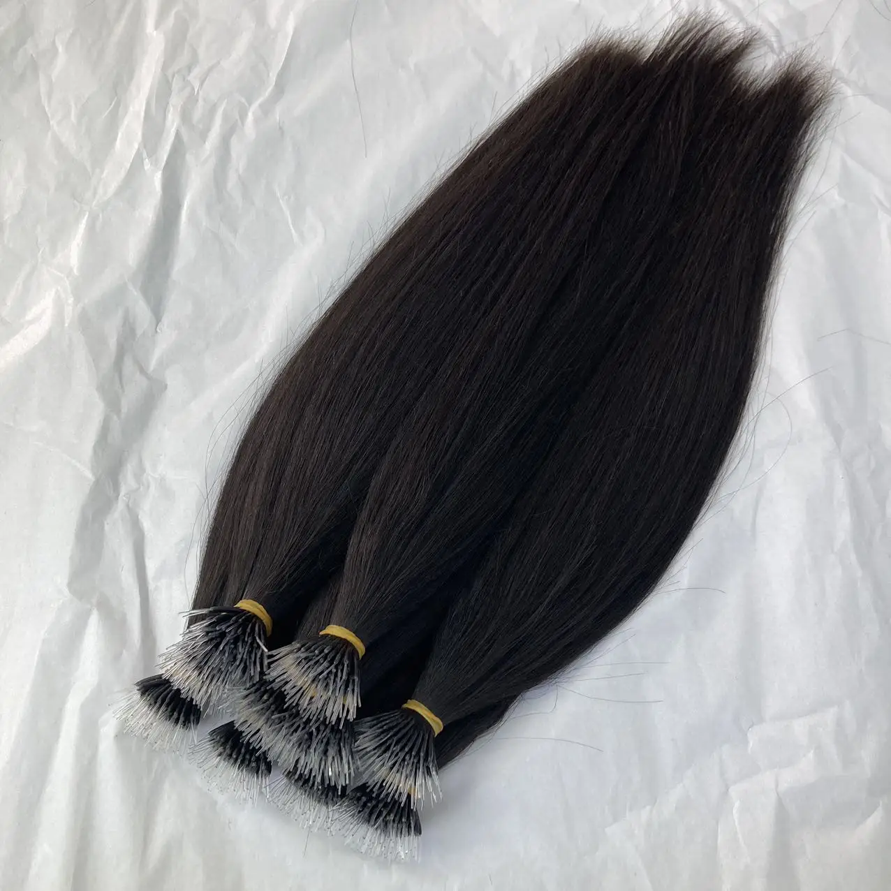 Double Drawn Hair Plastic Tip Keratin Nano Hair Extensions