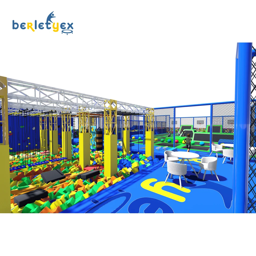 Berletyex Indoor Playground Commercial Ninja Warrior Bounce House ...