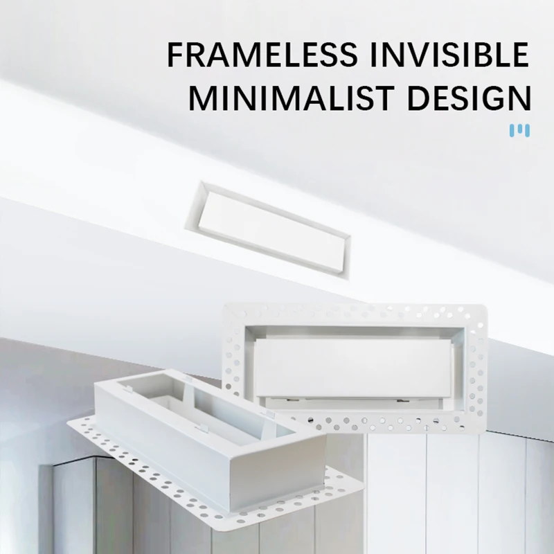 HVAC Ventilation - Metal White Flush Wall Register Vents