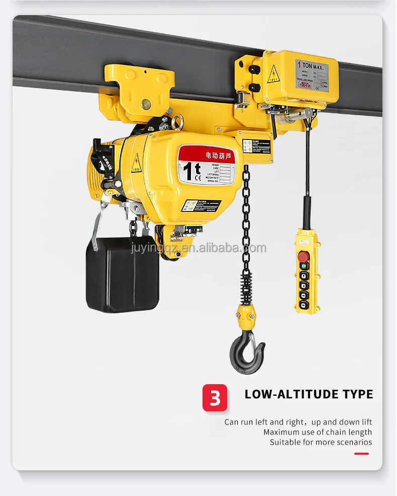 1 Ton 2 Ton 3 Ton 5 Ton HHBB Electric Chain Hoist with Hook| Alibaba.com