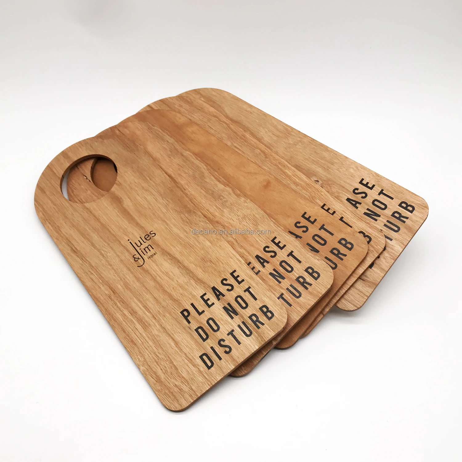 DND Signs Wood Door Hanger with Printing - Do Not Disturb