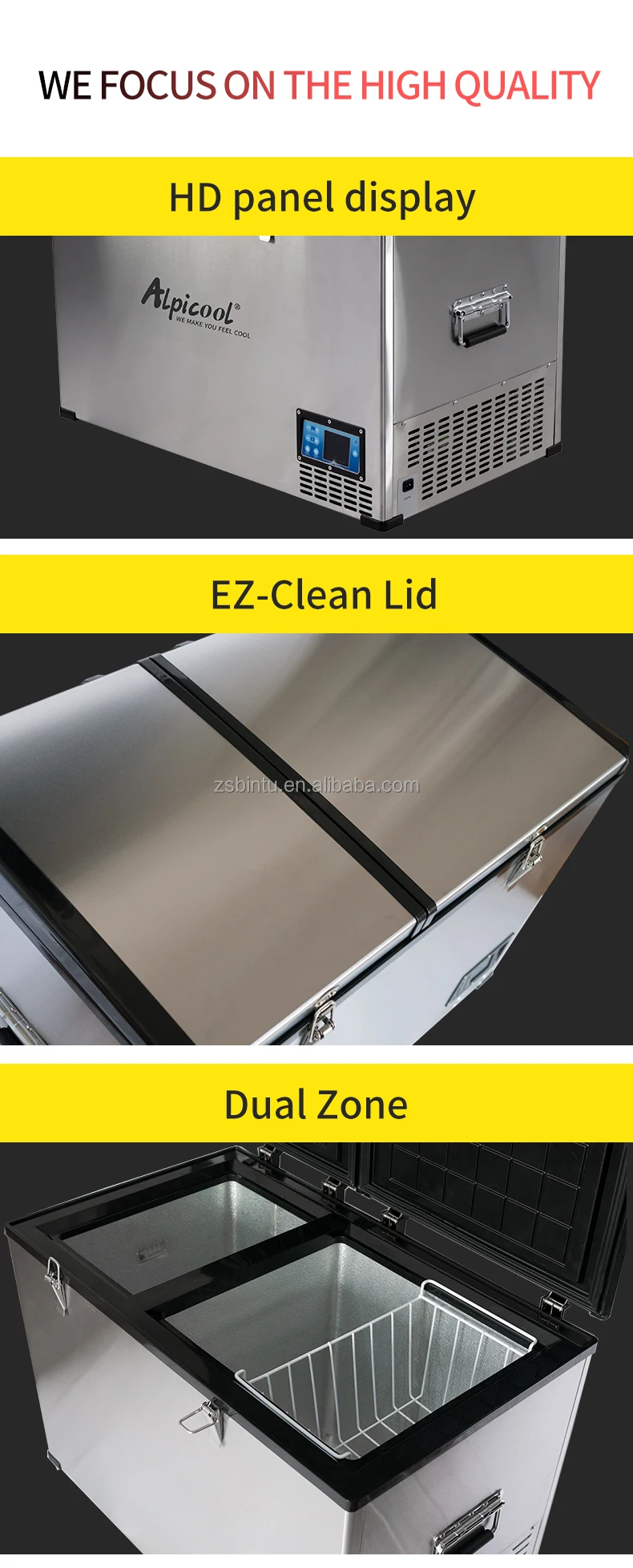 Alpicool Bcd Large Capacity Chest Refrigerator Freezer Dc 12v 24v ...