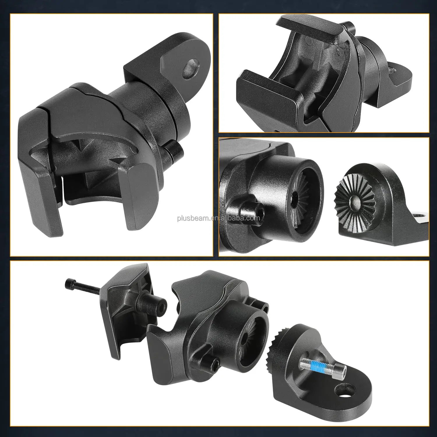 Universal 2pcs Led Lighted Whip Mounting Bracket Roll Bar Pro Fit Mount ...