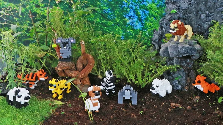 Yirun Animal Model Toys Nano Block Eco Friendly Plastic Building Blocks ...
