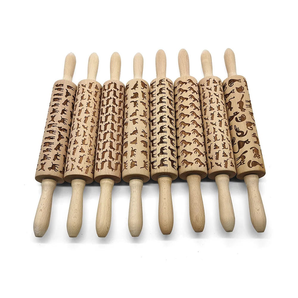 Wooden Impression Rolling Pin With Laser - Buy Rolling Pin,Impression ...