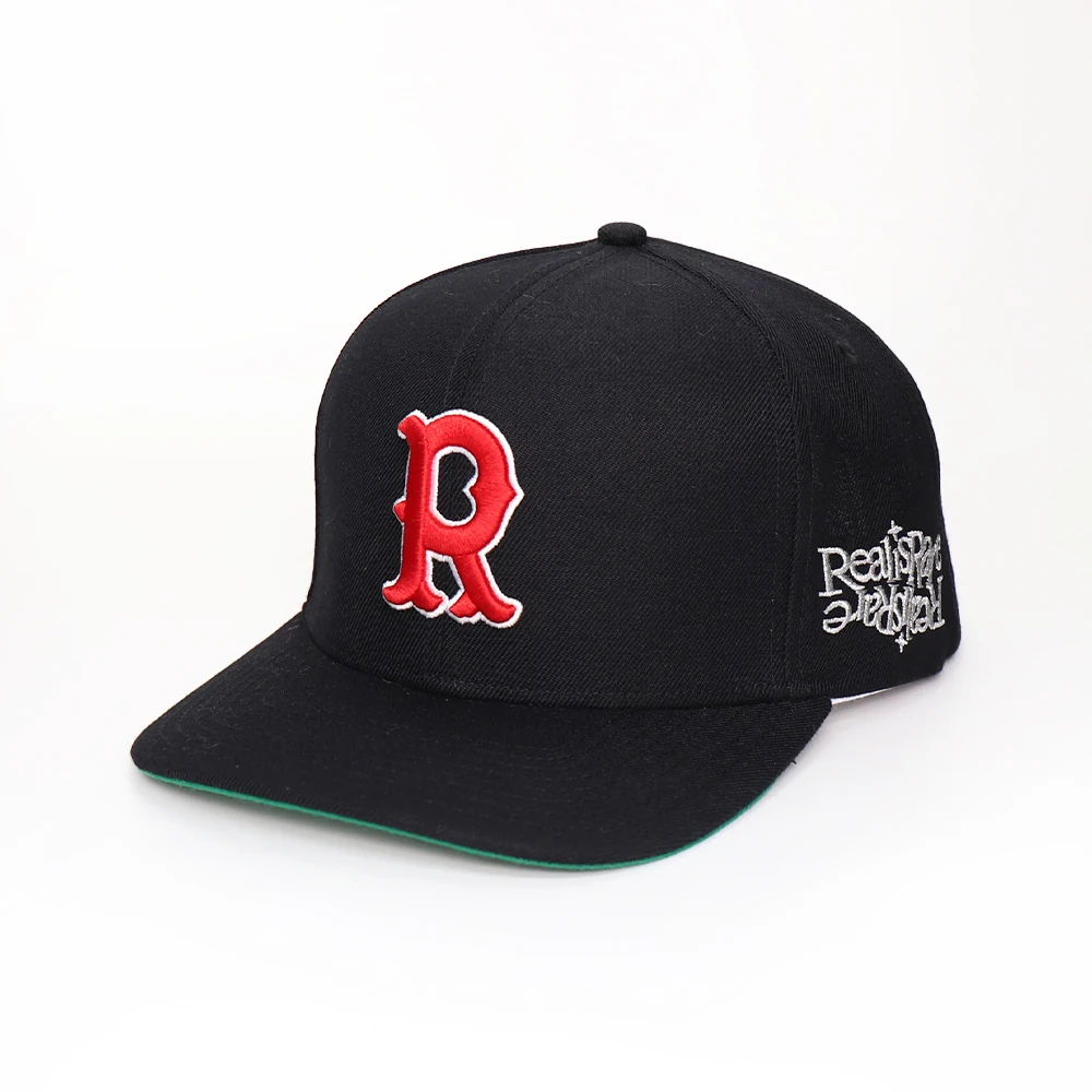 Custom 6 Panel 3D Embroidery Logo Acrylic Snapback Caps