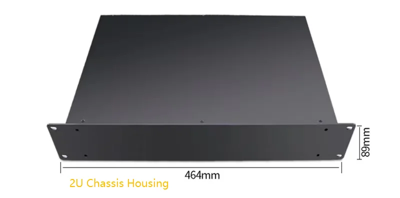 19-inch 2u Black Rack Chassis Shell Pc Industrial Aluminum Chassis Case ...