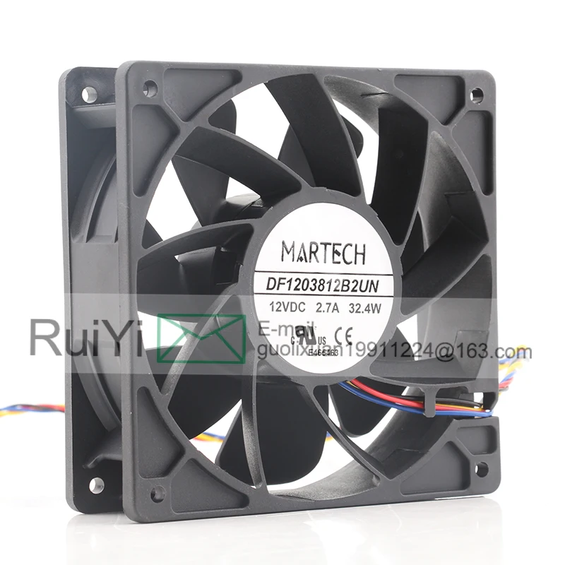 MARTECH Cooling Fan - 12V 2.7A 32.4W 120X120X38MM DF1203812B2UN