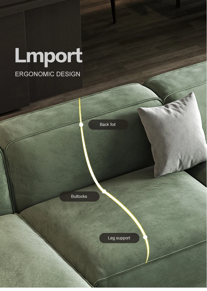 Luxury Villa Hotel Corner Sofa - Suede Nubuck Fabric