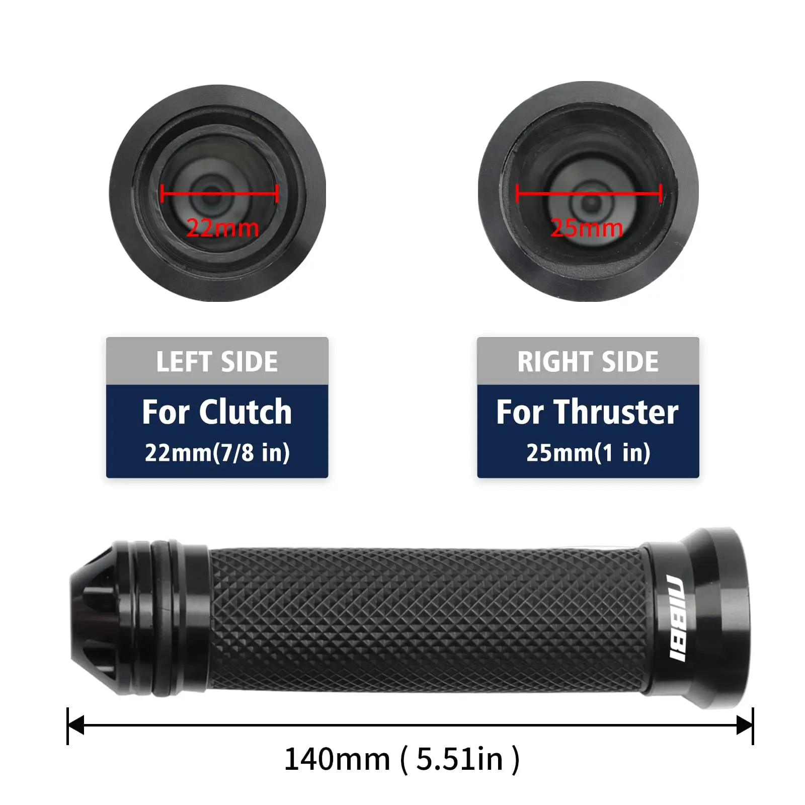 High Quality 7/8 22mm Universal Motorcycle Hand Grips Racing Cnc ...