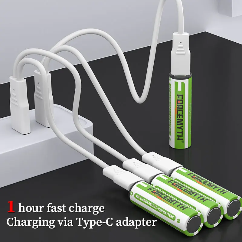 Forcemyth Wholesale Aa Batteries Rechargeable 1.5v Usb C Lithium-ion ...