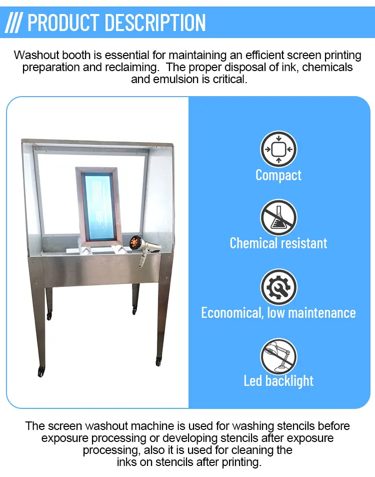 Doyan Screen Printing Washout Booth - Efficient & Durable