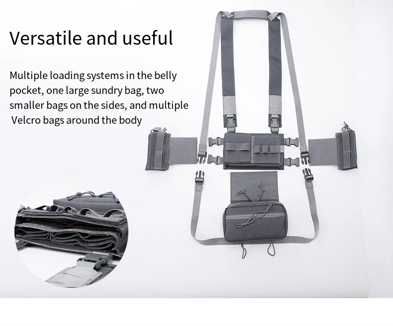 Chest Rig Tactical Vest Tactical Chest Rig Bag Backpack With 5.56mm ...