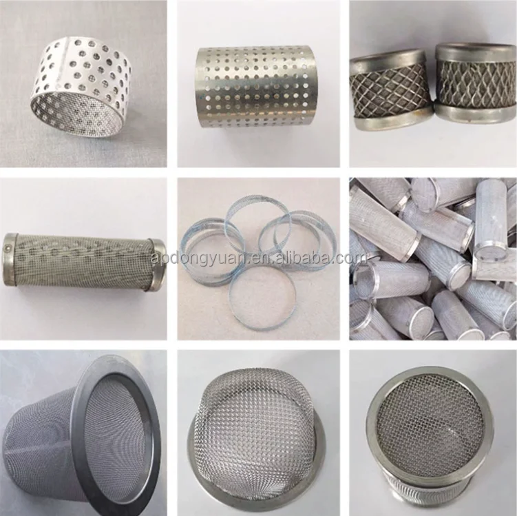 304 316 Stainless Steel Perforated Metal Mesh Tube Round Cylinder ...