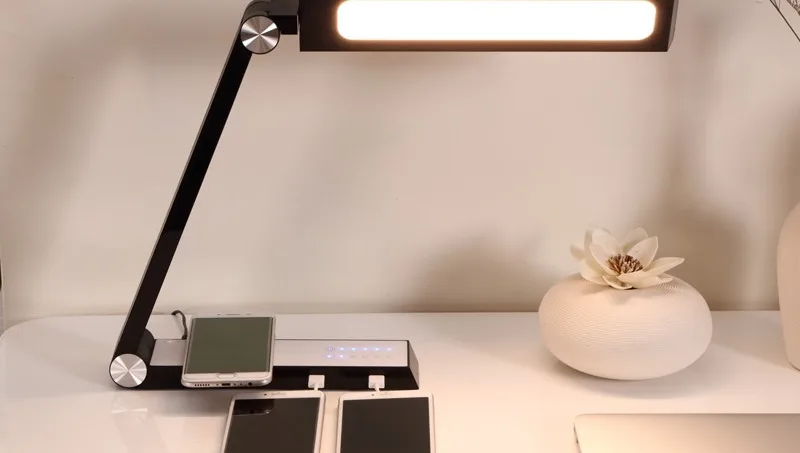 Smart Dimmable Wireless Charging Qi Luminaria High Bright Modern Office ...