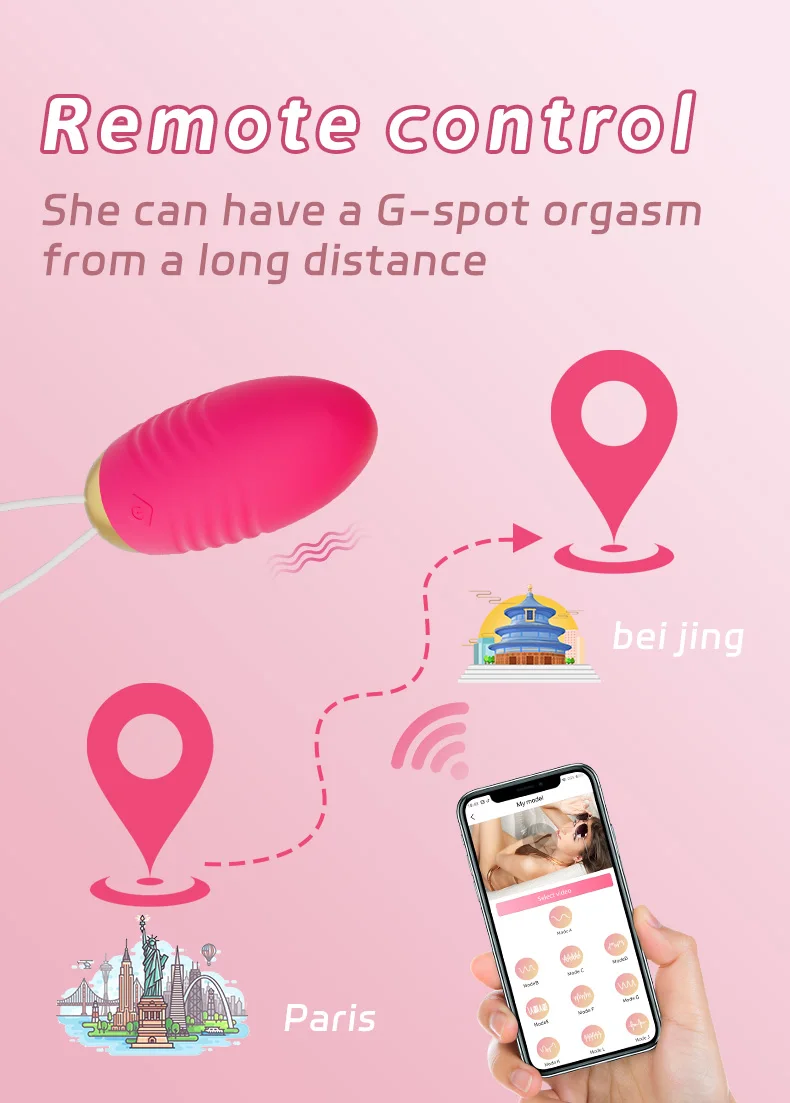 Vibeconnect App Remote Control Vibrator Love Egg Wearable Kegel Ball