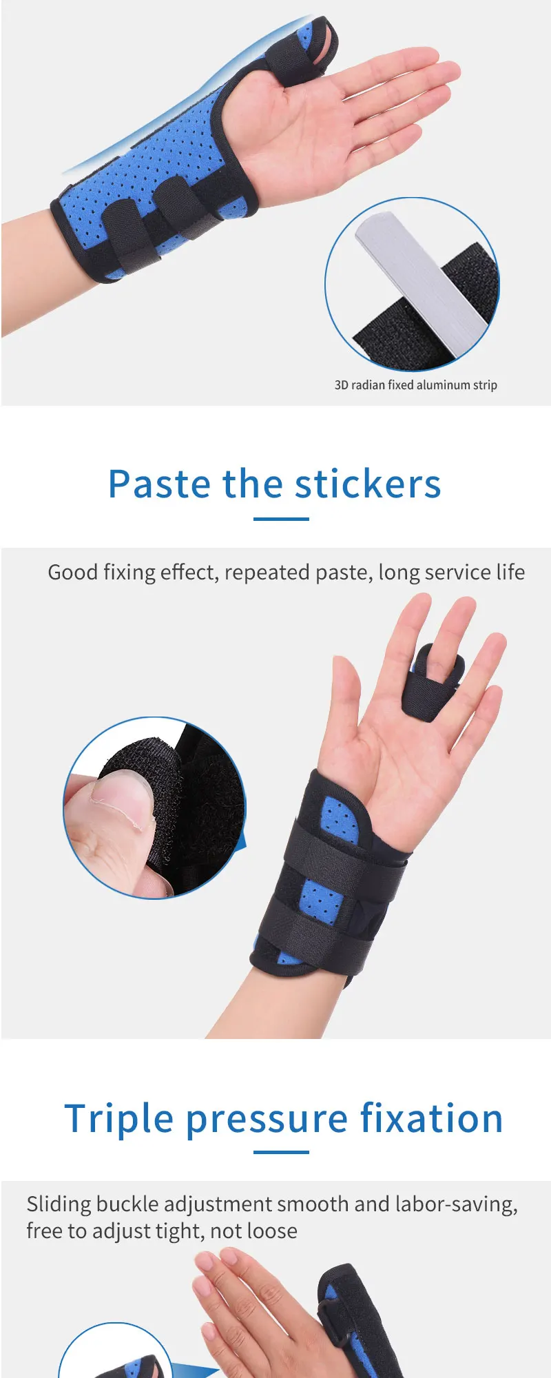 Wrist Brace Support Splint Wrist Stabilizer Band Brace Thumb Bandage ...
