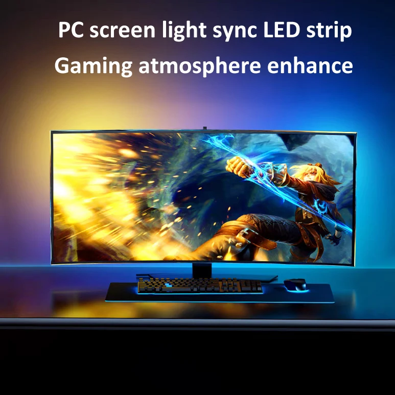 LEDSPRING Gaming Monitor LED Backlight - Sync Color & Music