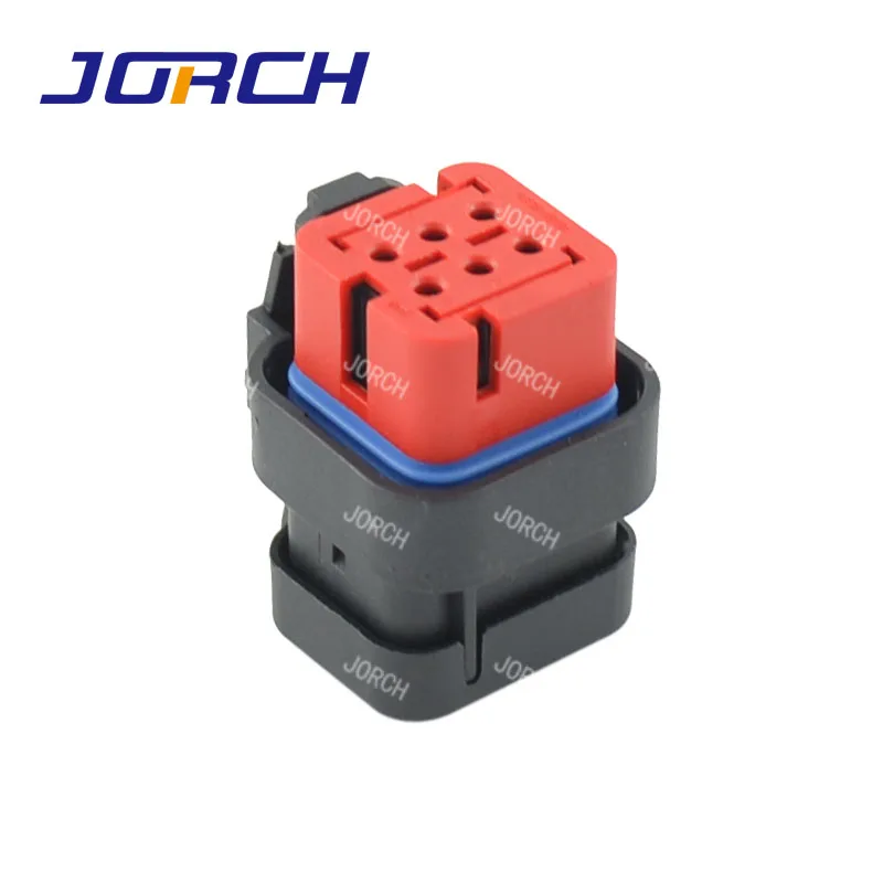 6 Pin Female Black Waterproof AMPSEAL 16 Series Automotive Connector ...