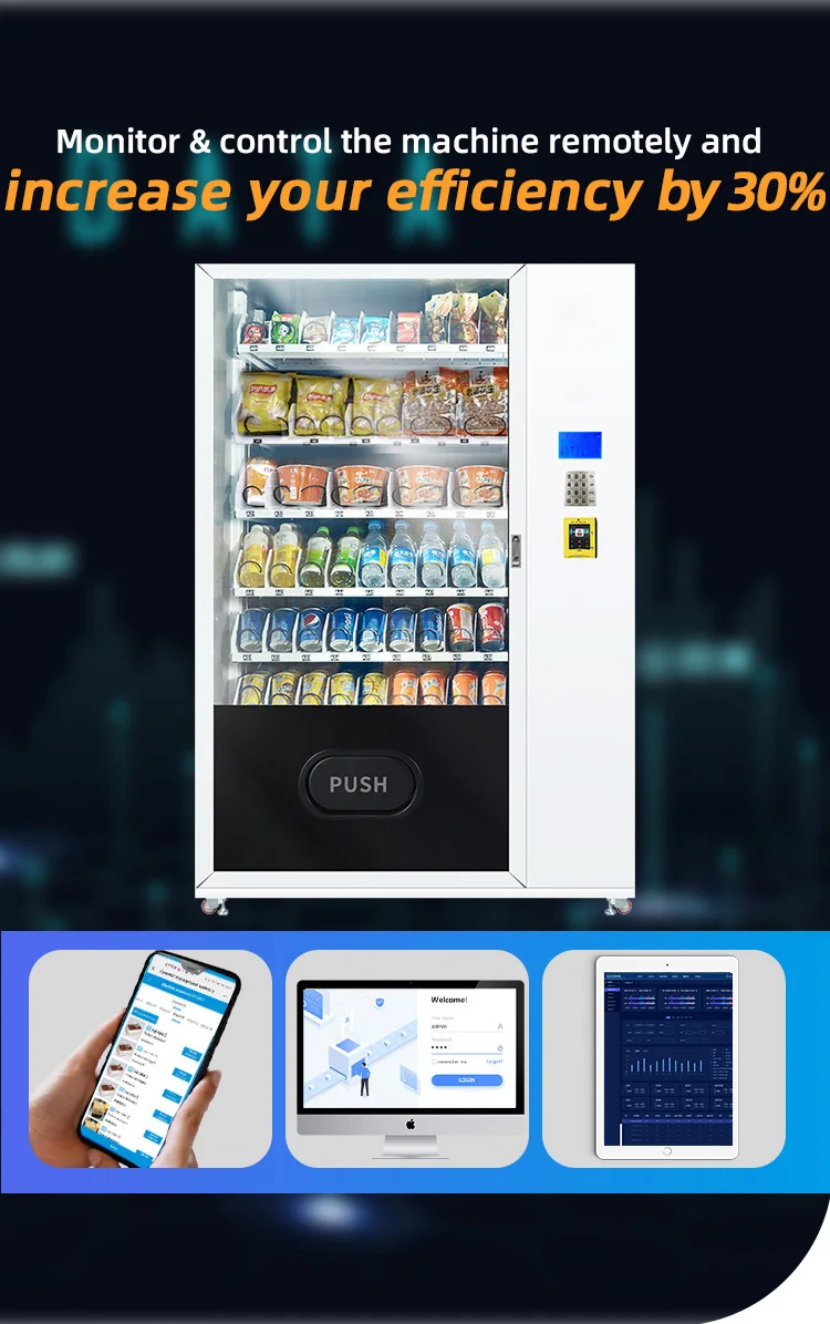 Refrigerated Vending Machine with Keypad Snack Food Beverages Colds ...