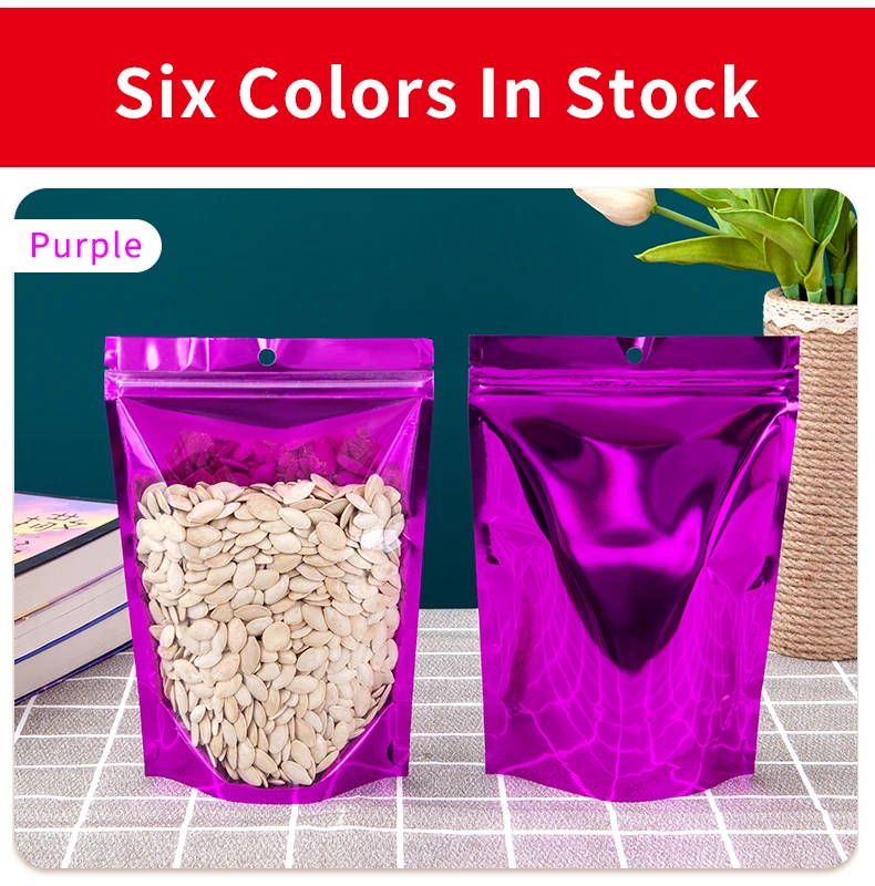 Heat Seal Food Grade Envase Ziplock Stand Up Pouches For Food Spices ...