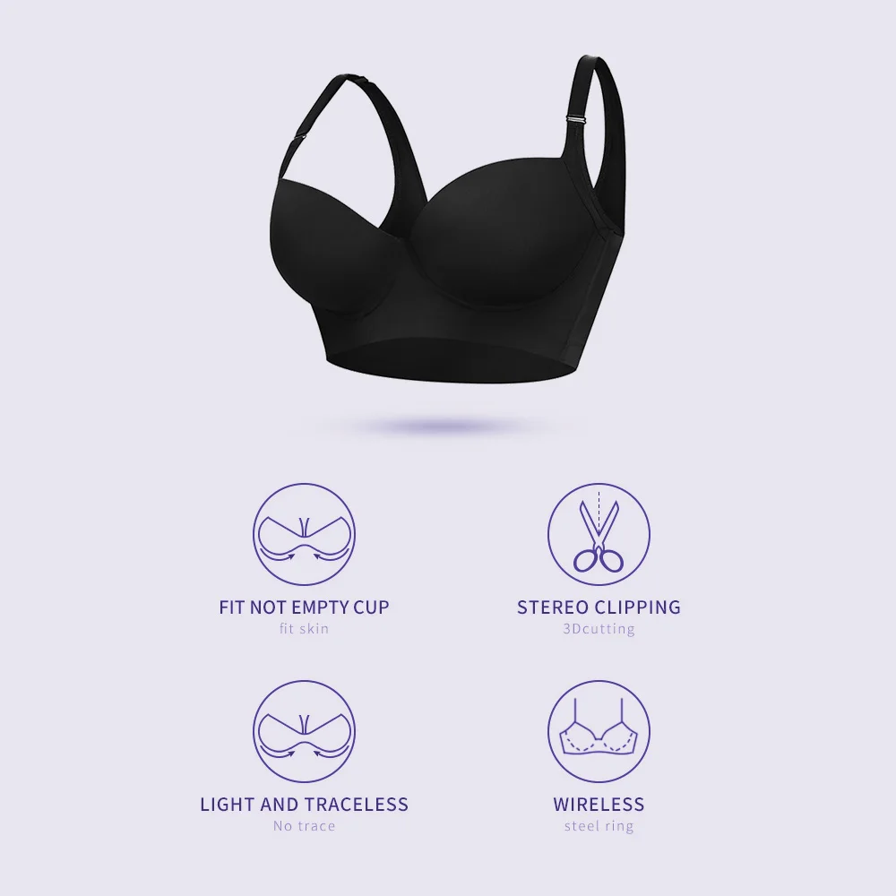42E Seamless Plus Size Womens Clothing Bra Compact Big Bras