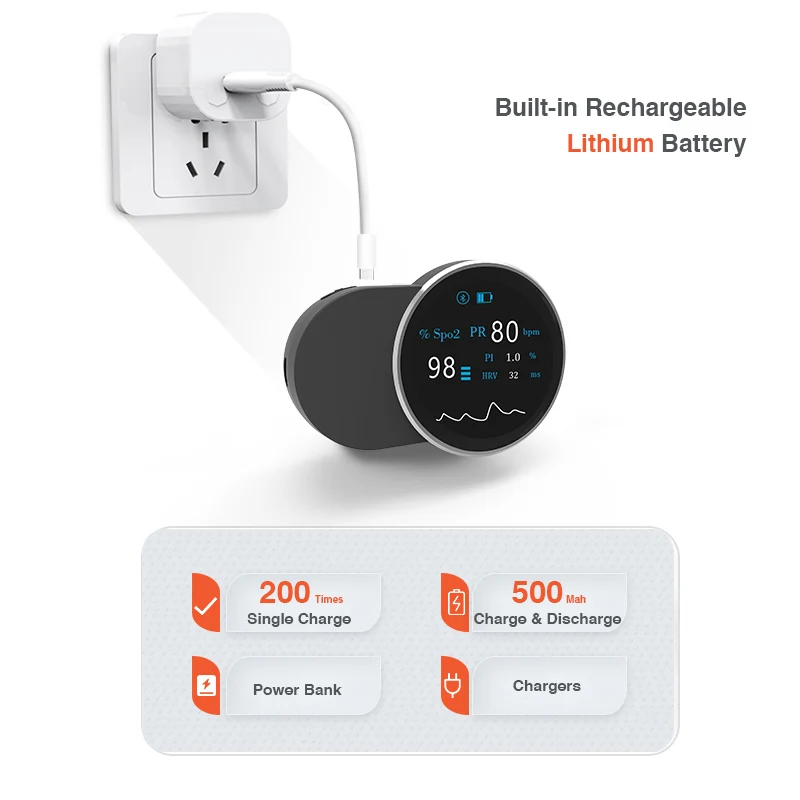 Yonker Bluetooth Pulse Oximeter - Accurate & Rechargeable